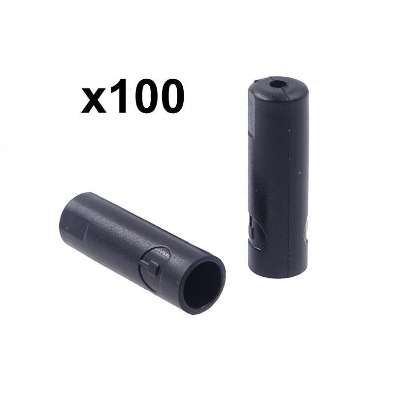 CAPGO Open End Cap for 4mm Shift Housing Black Plastic 100pcs