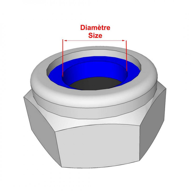 Ecrou Nylstop inox A2