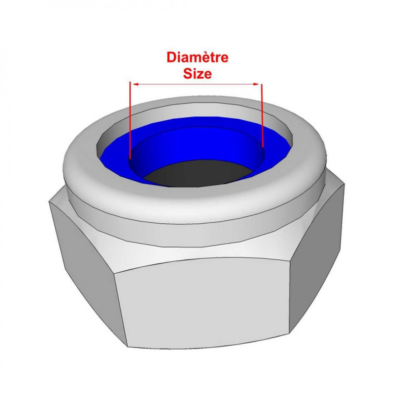 BHC Stainless steel nut with Nylstop