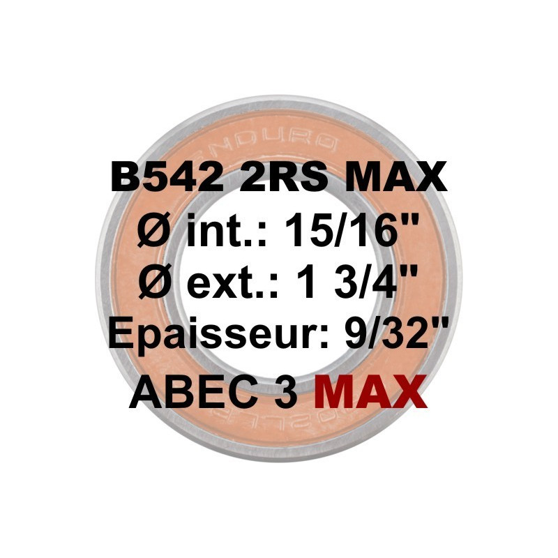 Roulement B542 2RS MAX 15/16"x1 3/4"x9/32"